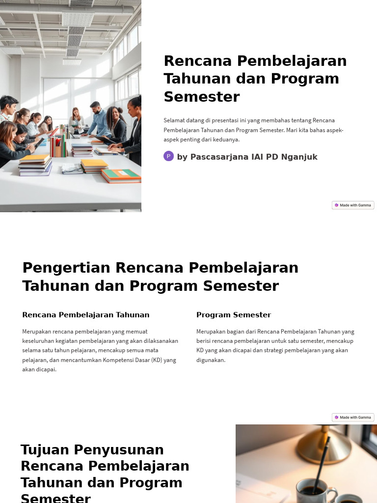 Rencana Pembelajaran Tahunan Dan Program Semester | PDF