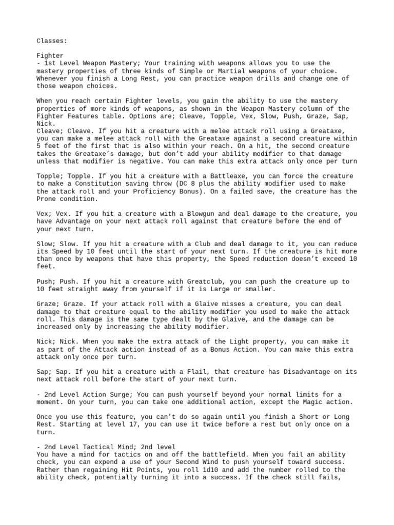 Classes | PDF | Dungeons & Dragons | Gary Gygax Games Classes | PDF | Dungeons & Dragons | Gary Gygax Games