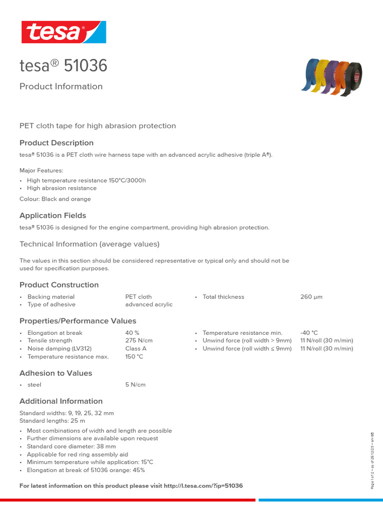 Product Information - Tesa® 51036 - en-GB | PDF | Implied Warranty ...