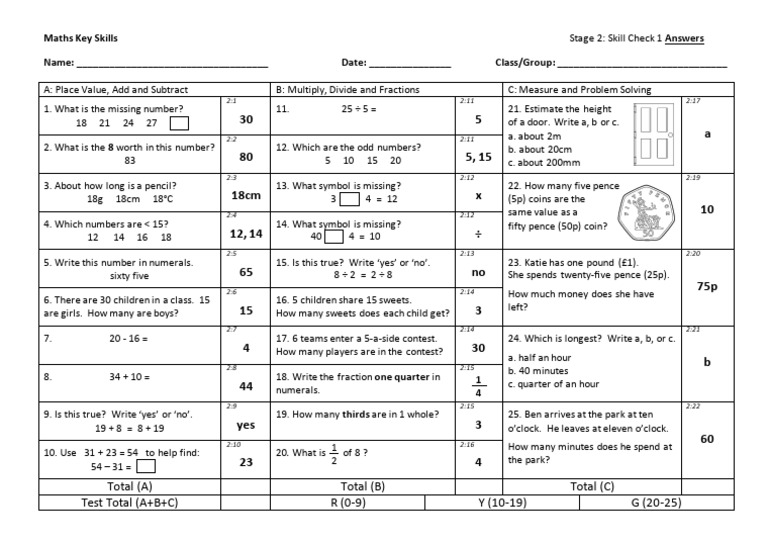 stage-2-check-1-answers | PDF | Mathematics | Arithmetic