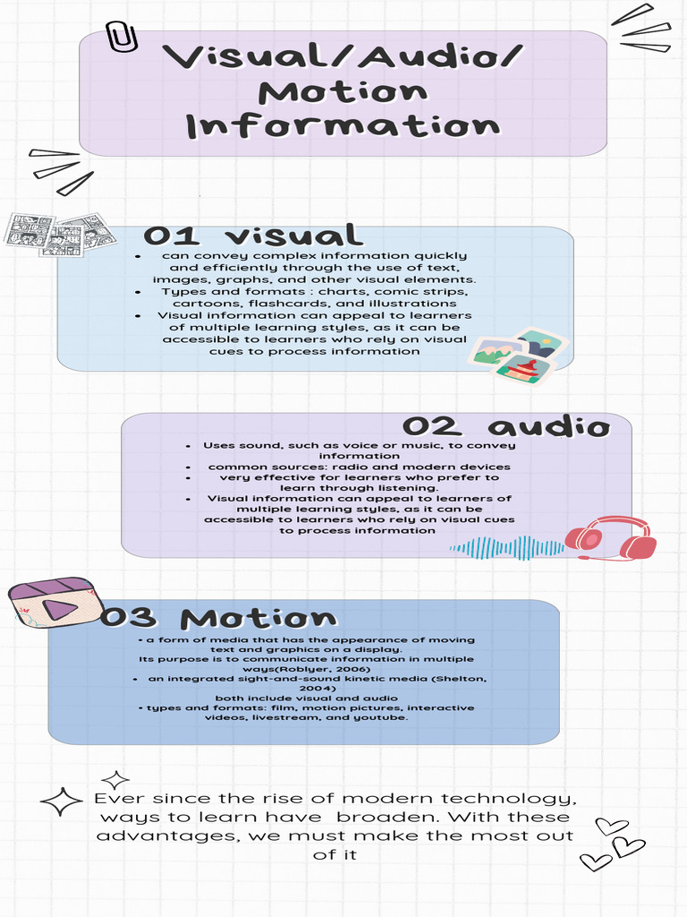 Audio/Visual/Motion Infographic | PDF