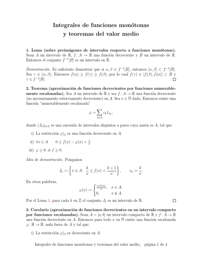 mean_value_theorems_for_monotone_functions_es (2) | PDF | Función monotónica | Análisis matemático