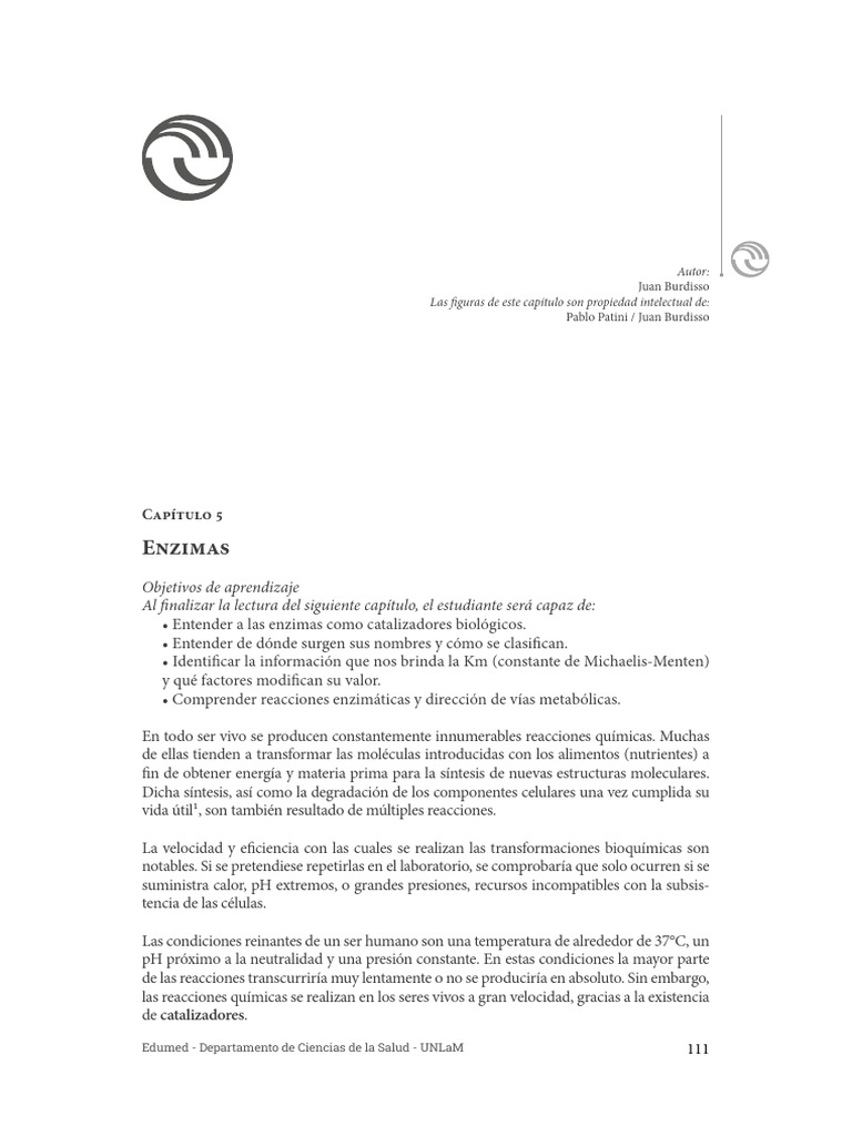 Cap5-Enzimas-(1) | PDF | Enzima | Sustrato (Química)