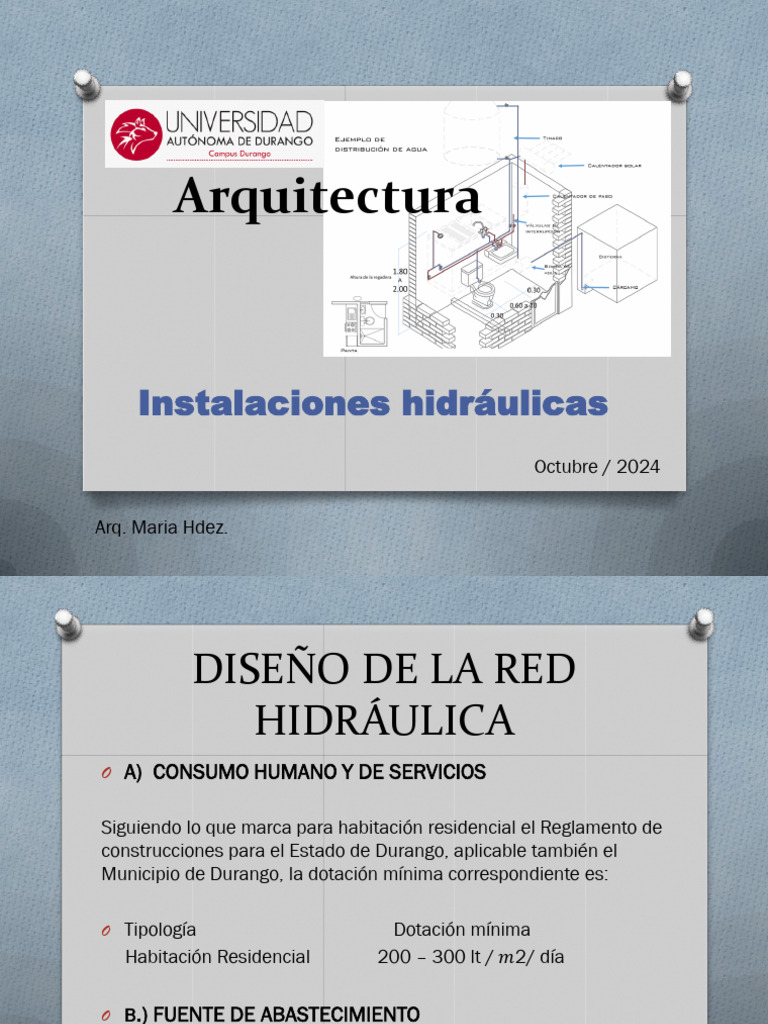 3.- Instalacion Hidraulica Metodo de Hunter | PDF