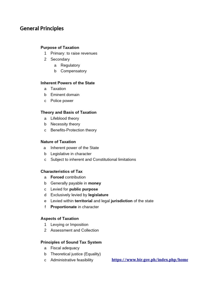 Taxation Summary | PDF | Taxes | Tax Deduction
