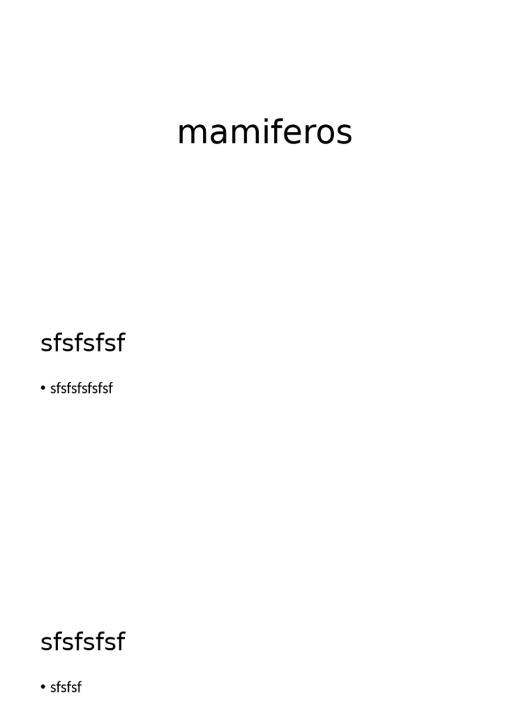 Mamiferos | PDF
