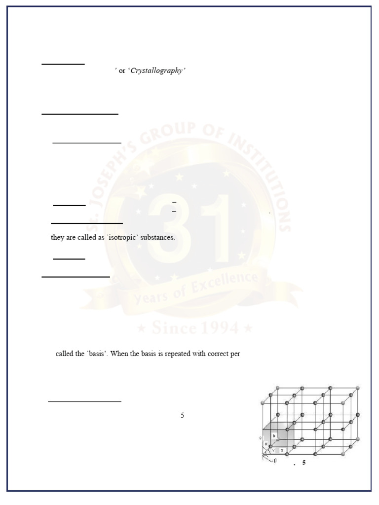 Unit v - Crystal Physics | PDF | Dislocation | Plasticity (Physics) Unit v - Crystal Physics | PDF | Dislocation | Plasticity (Physics)