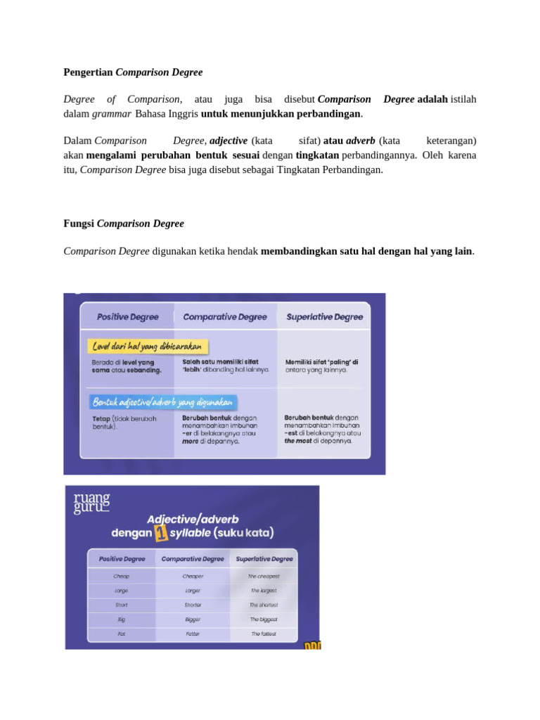 materi DESCRIBE COMPARISON and SUGESSTIONS | PDF