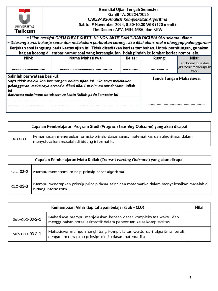 Uts Aka Fif 2024 - 1 | PDF