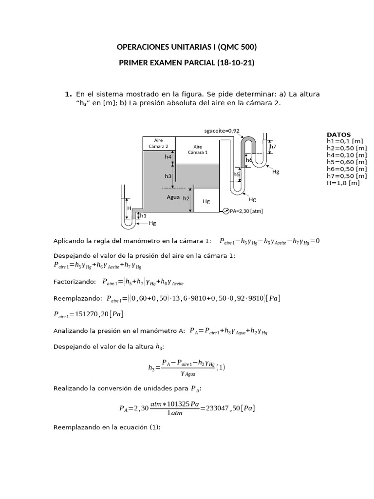 Sol Ope 1 Primer Parcial | PDF | Meteorología | Ingeniería mecánica