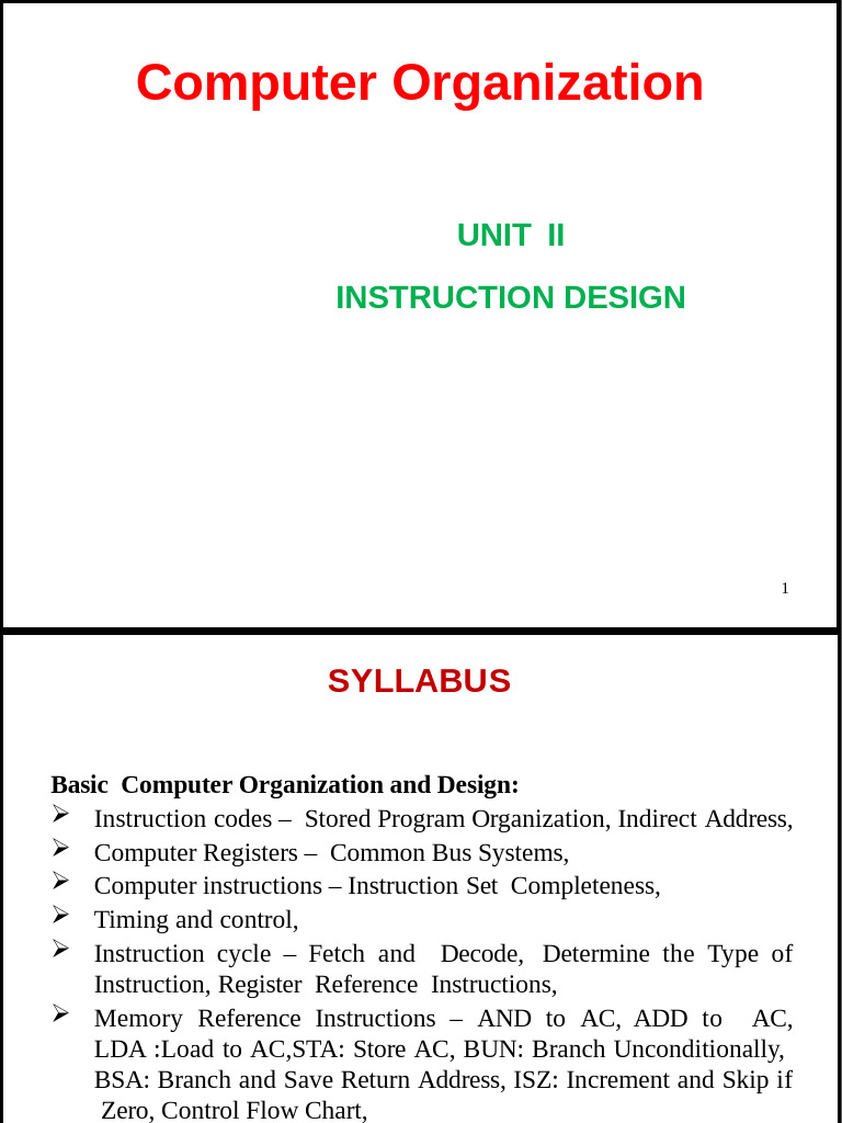 UNIT2.1-PPT | PDF | Central Processing Unit | Digital Electronics