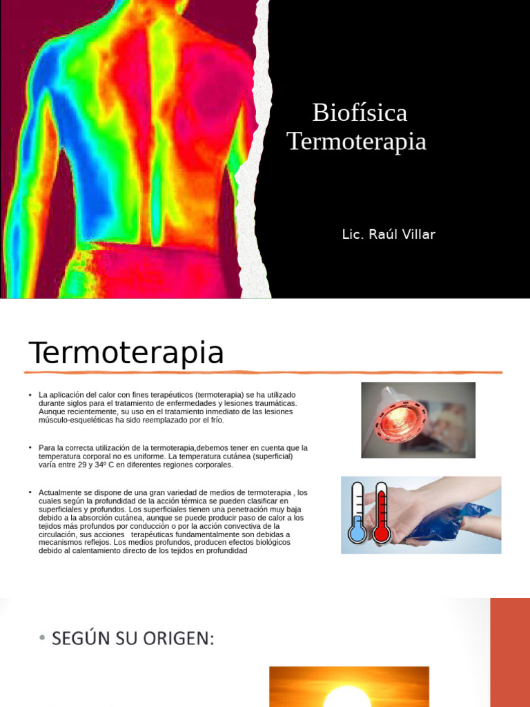 Biofísica Termoterapia | PDF | Conduccion termica | Convección