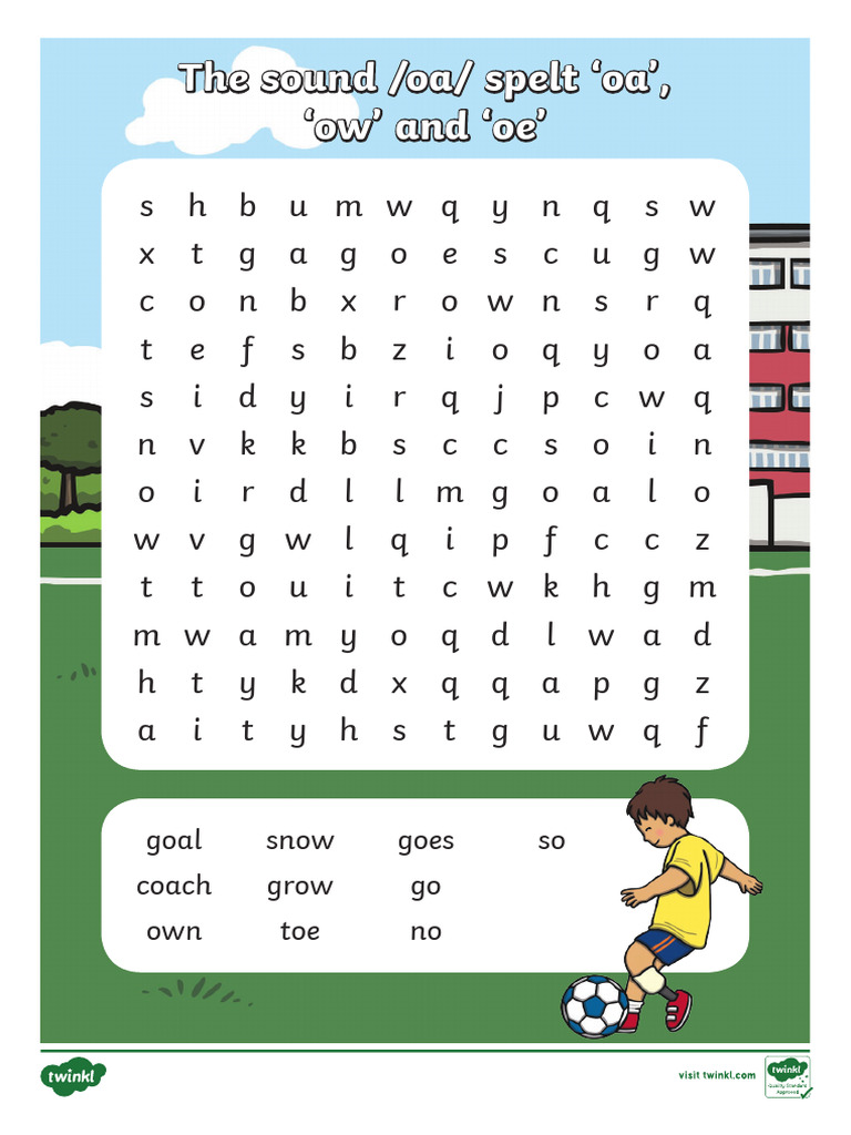 Word Search Oa o Ow Oe | PDF