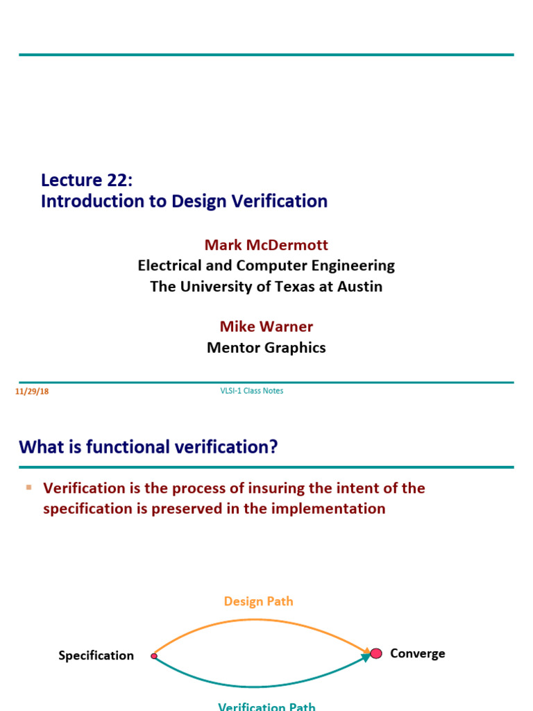 Lecture 22 | PDF | Formal Verification | Specification (Technical Standard)