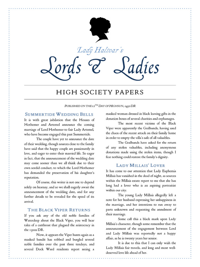 Lords Ladies | PDF