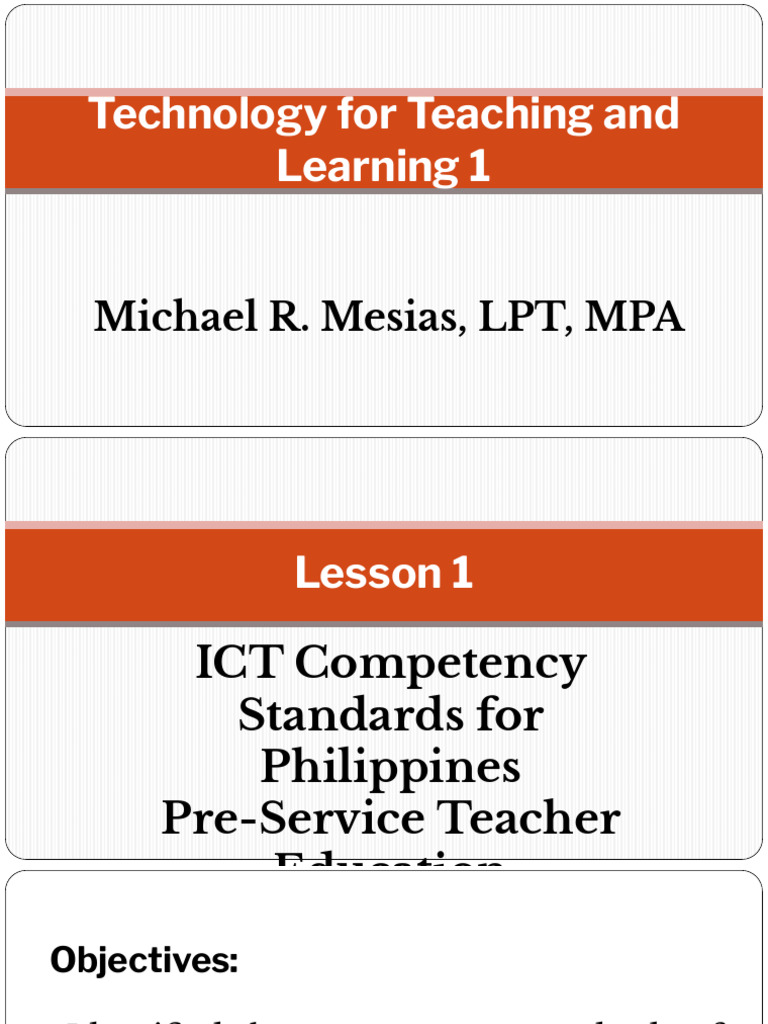 ICT Competency Standards for Teachers | PDF | Educational Technology ...