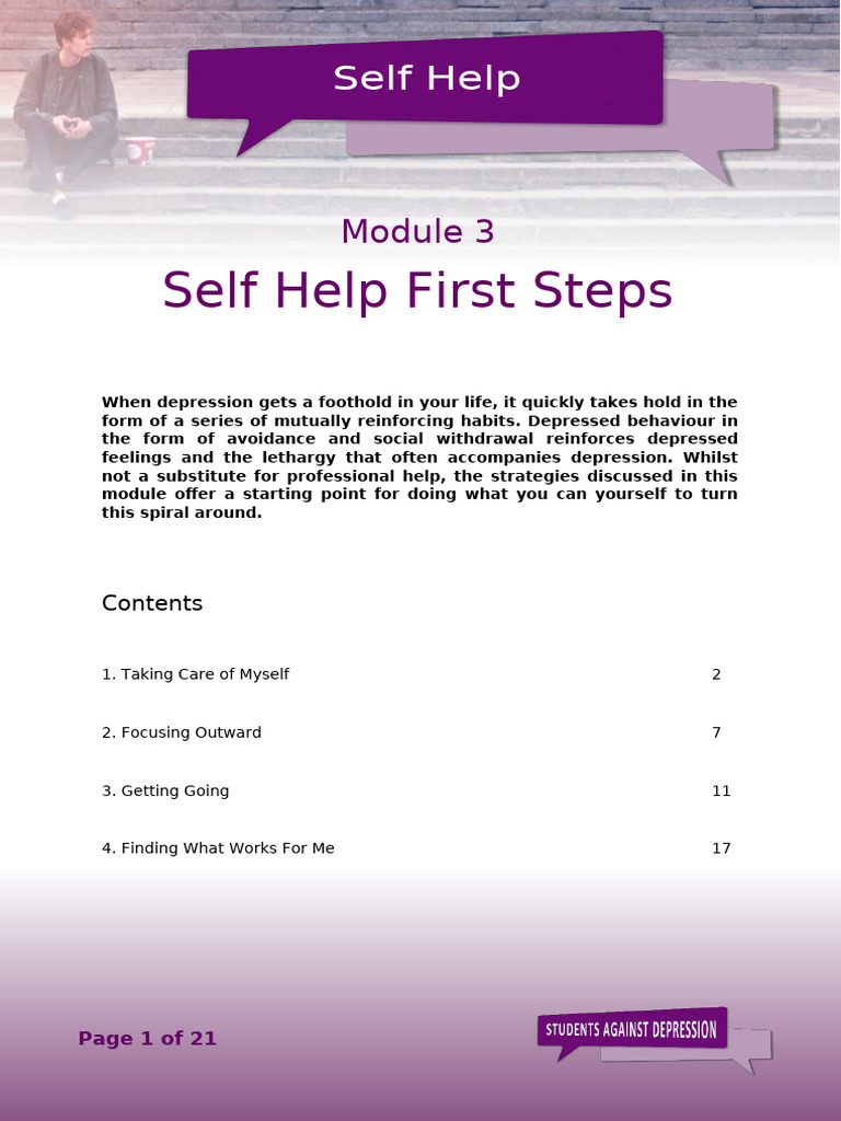 Self Help First Steps | PDF | Major Depressive Disorder | Mood (Psychology)