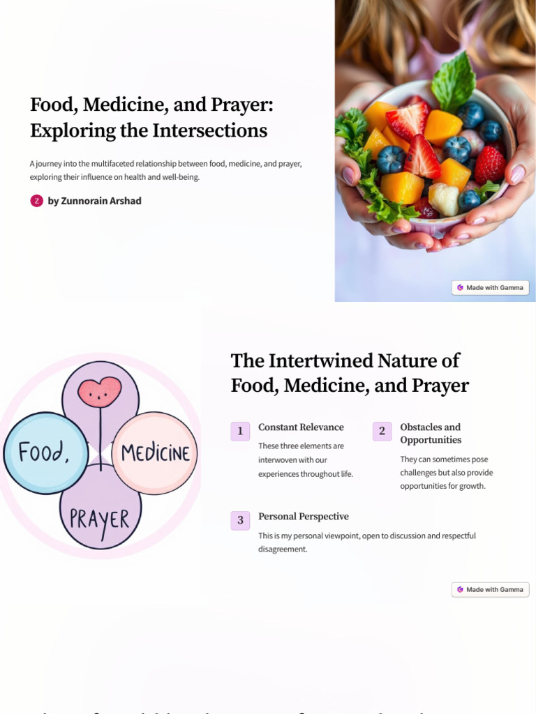 Food Medicine and Prayer Exploring the Intersections | PDF ... Food Medicine and Prayer Exploring the Intersections | PDF ...
