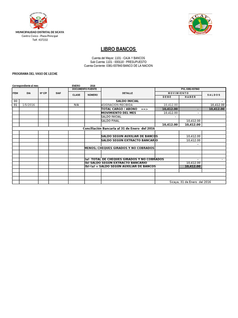 Libro Bancos | PDF | Cheque | Bancos