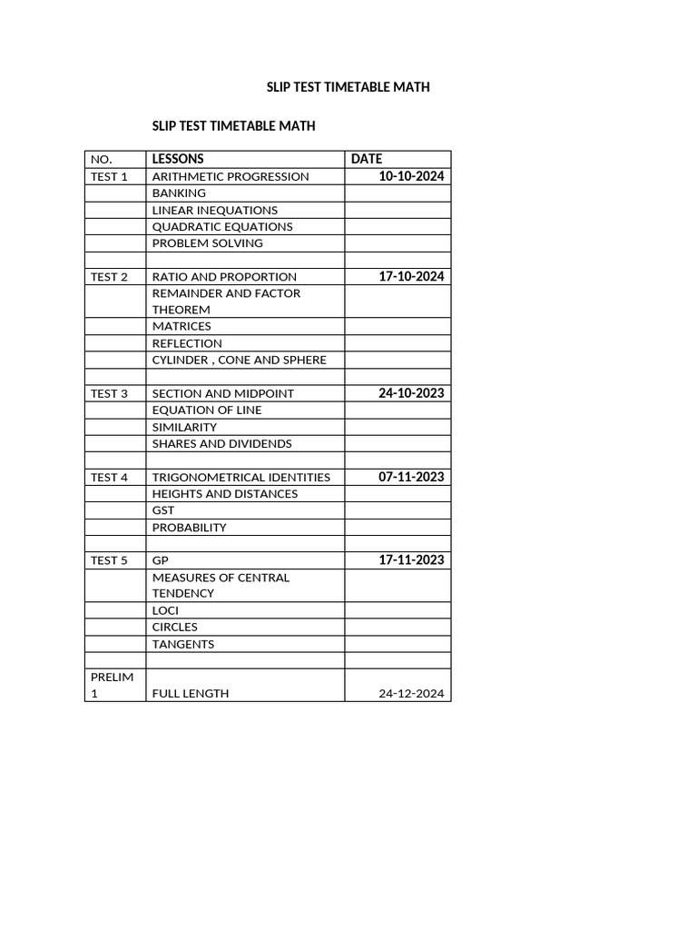 Slip TT | PDF