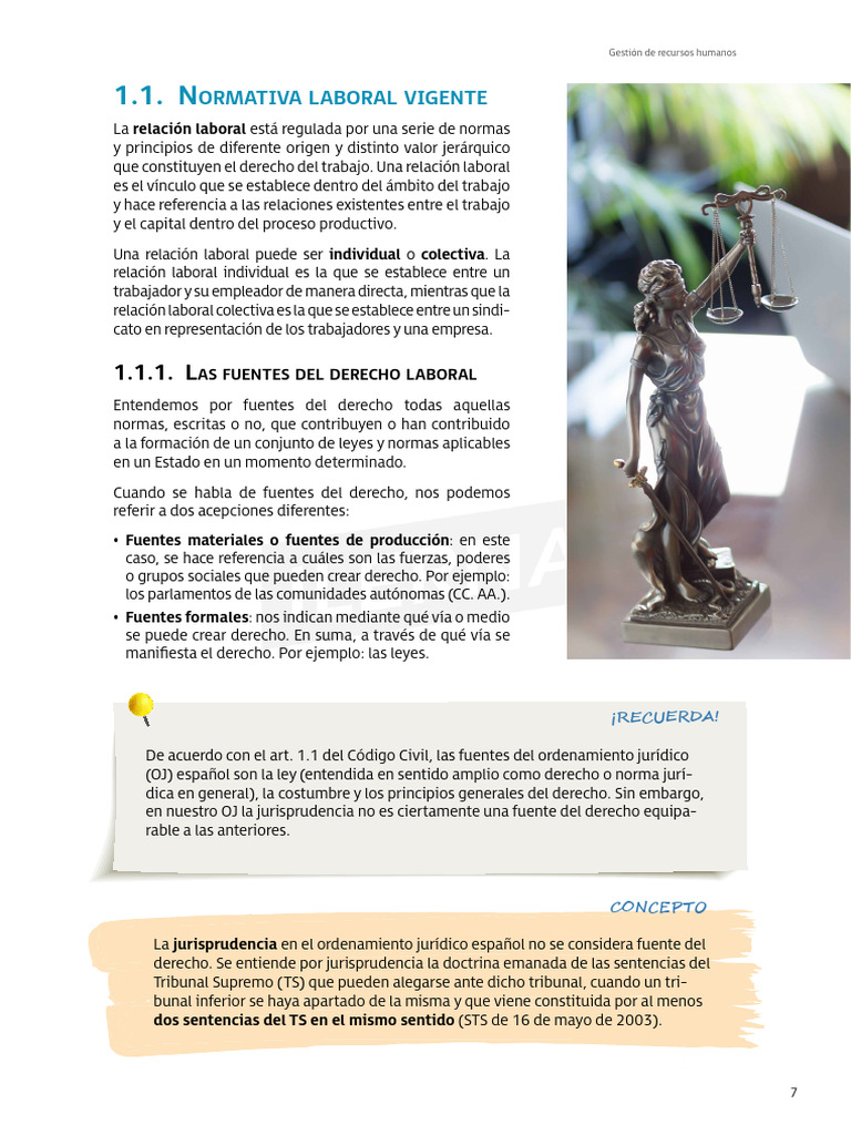 Fuentes del Derecho Laboral en España | PDF | Derecho laboral | Fuentes ...