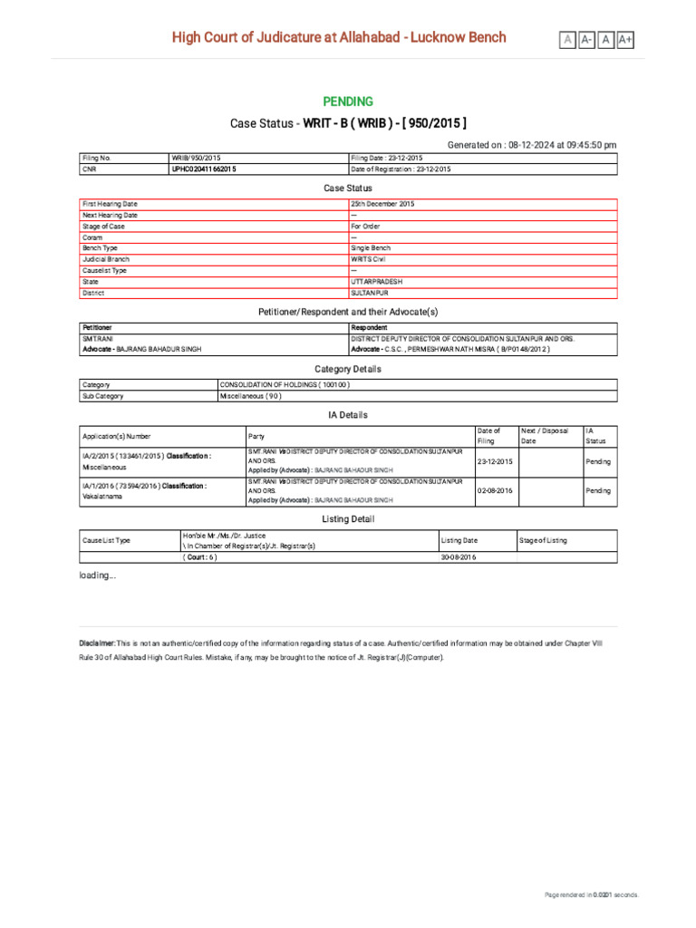 Case Status _ Search by Case Number (1) | PDF | Political Law ...