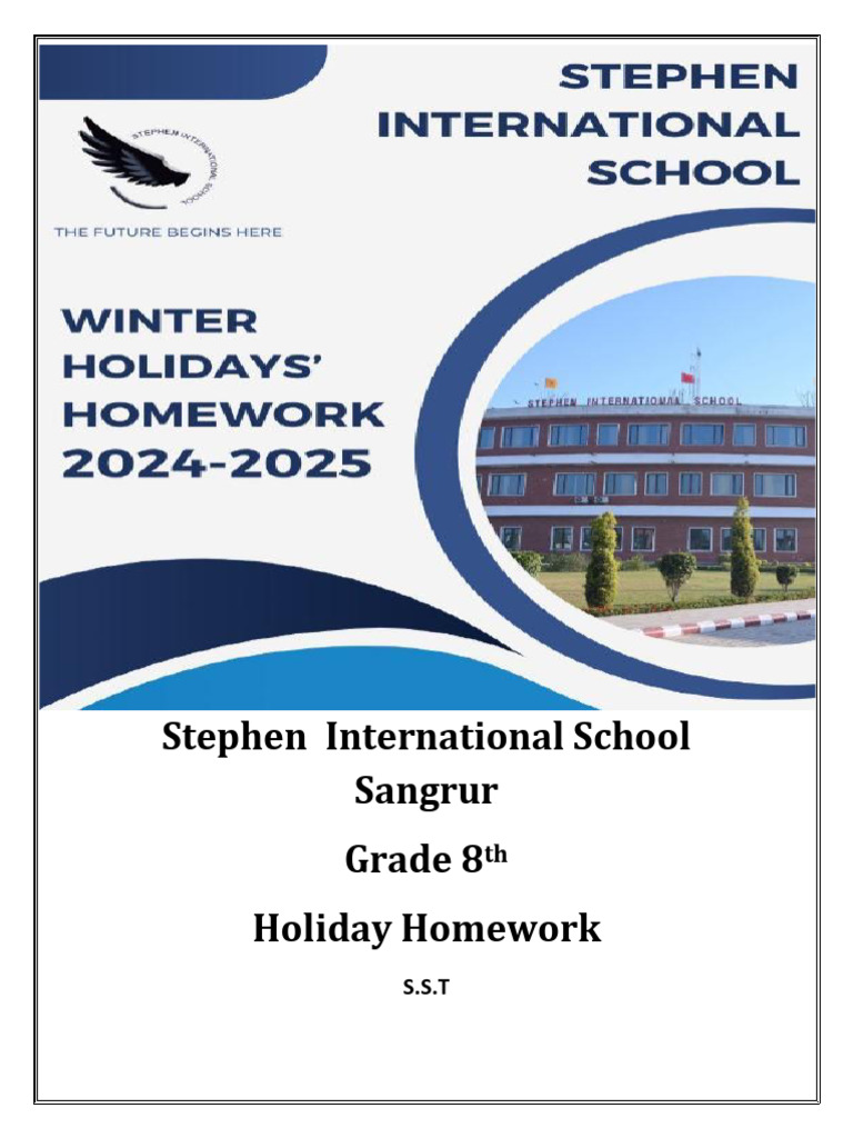 8th Holiday Homework | PDF