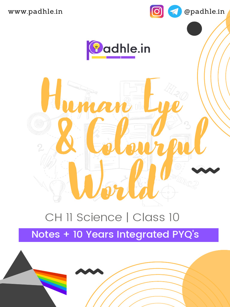 Padhle 10th - Human Eye & The Colourful World + Integrated PYQs | PDF ...