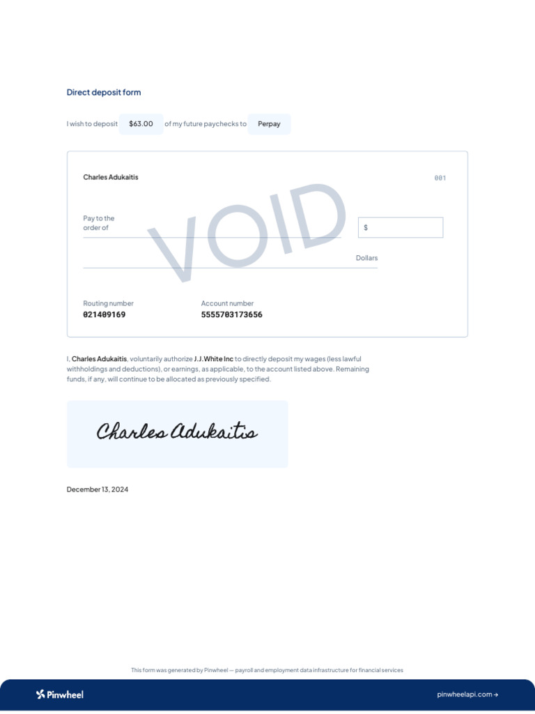 Direct Deposit Form A044bce6 87f6 4568 Ad9d Bc615f8ba210 | PDF