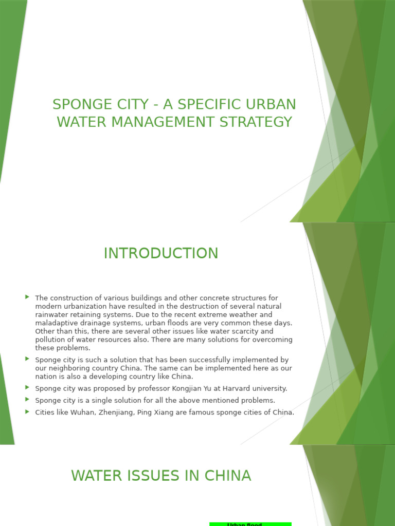Sponge City: Urban Water Management Strategy | PDF | Hydrology And ...