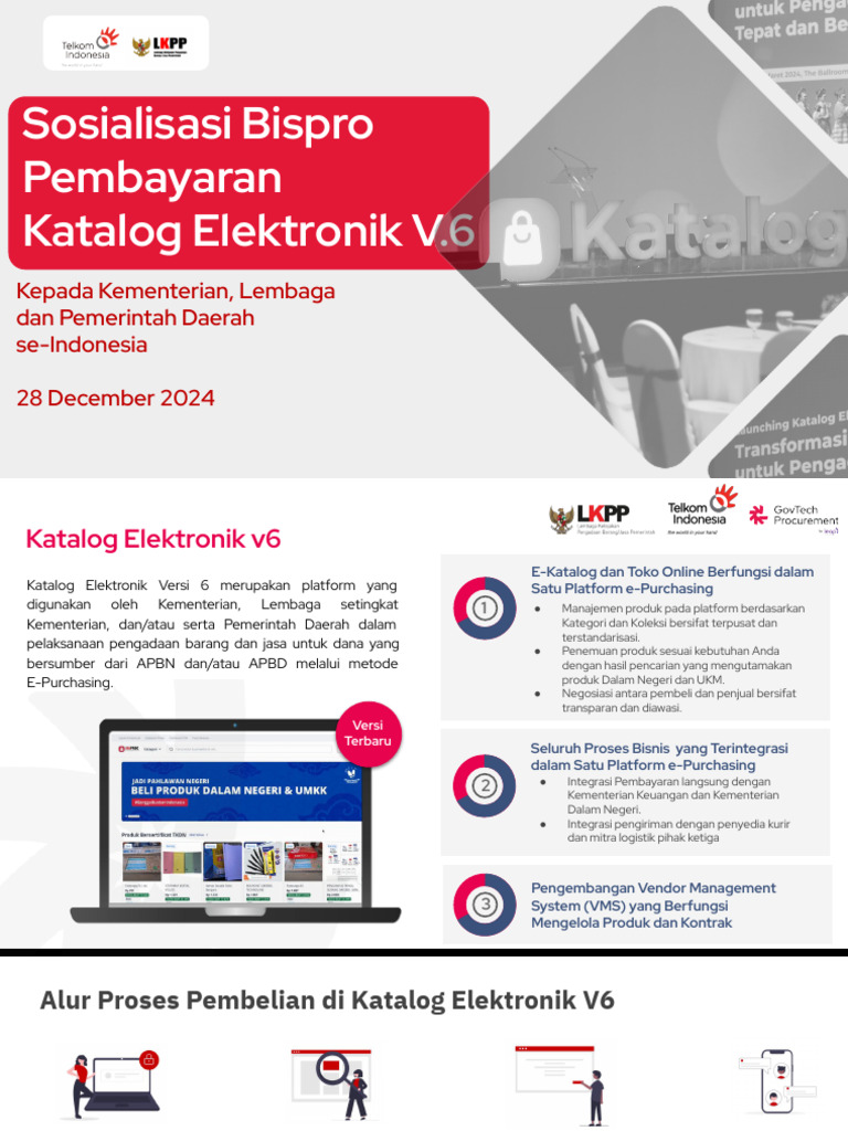 Materi Sosialisasi Bispro Pembayaran Katalog V6 28 Dec 2024 | PDF