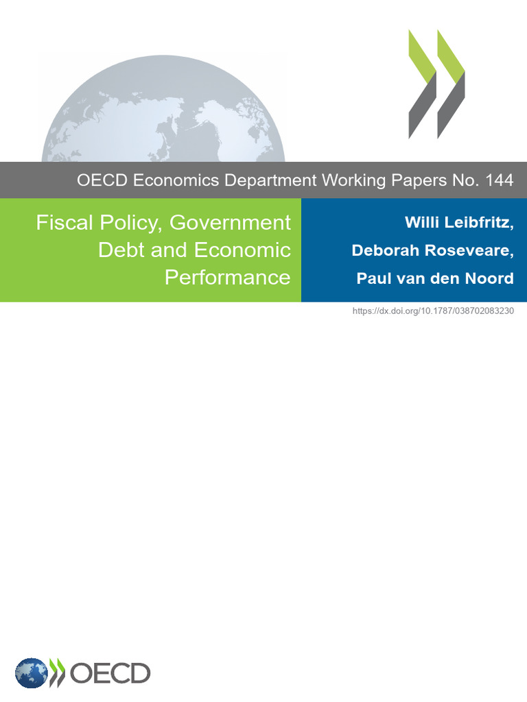 Fiscal Policy, Government Debt and Economic Performance: OECD Economics ...