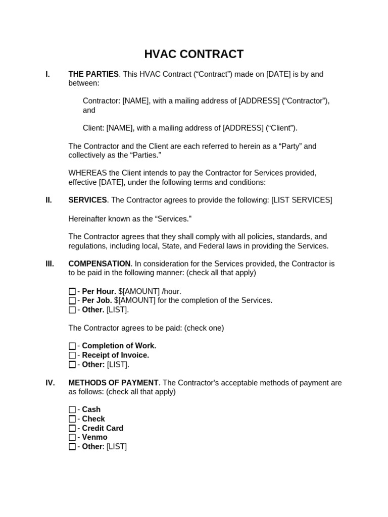 HVAC-Contract | PDF | Legal Liability | Indemnity