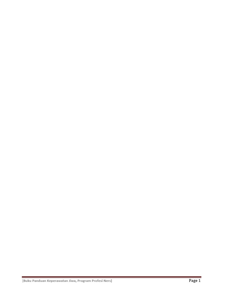 Buku Panduan Stase Jiwa | PDF