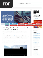 Ways To Describe Sounds A Resource For Writers | PDF | Sound | Senses