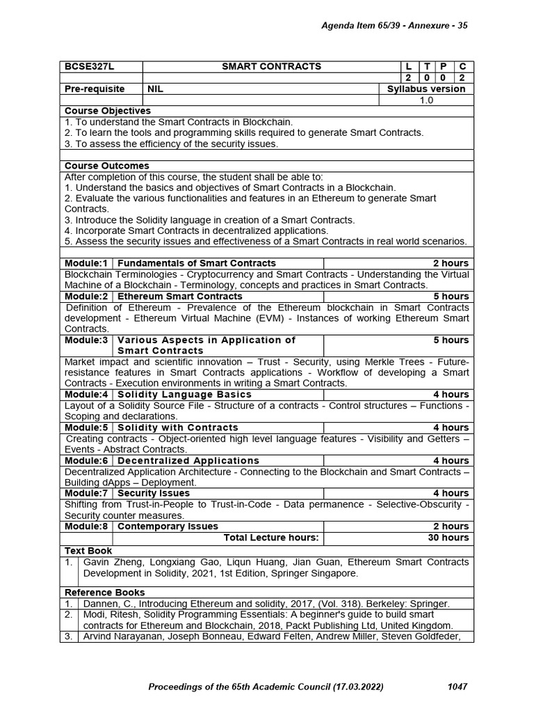 Blockchain Smart Contracts Course | PDF | Modular Programming | Computing
