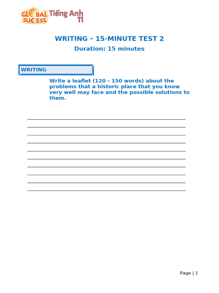 Writing Test 2 | PDF