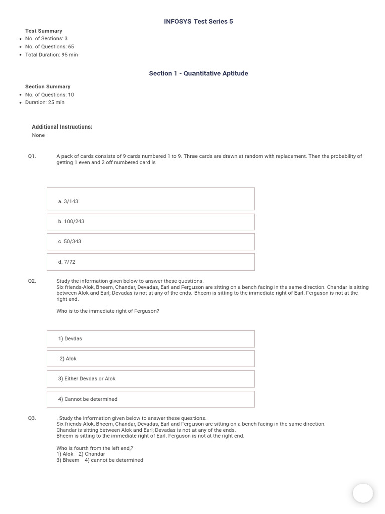 Infosys Test Series Guide | PDF | Dinosaurs | Cretaceous