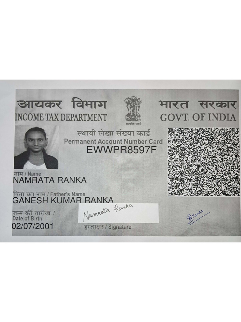 Namrata pan card (1) | PDF