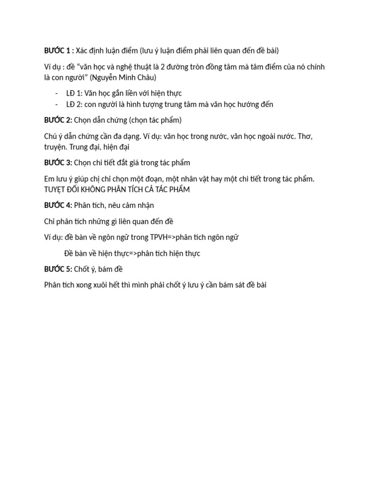 Cách làm dẫn chứng trong bài văn NLVH | PDF