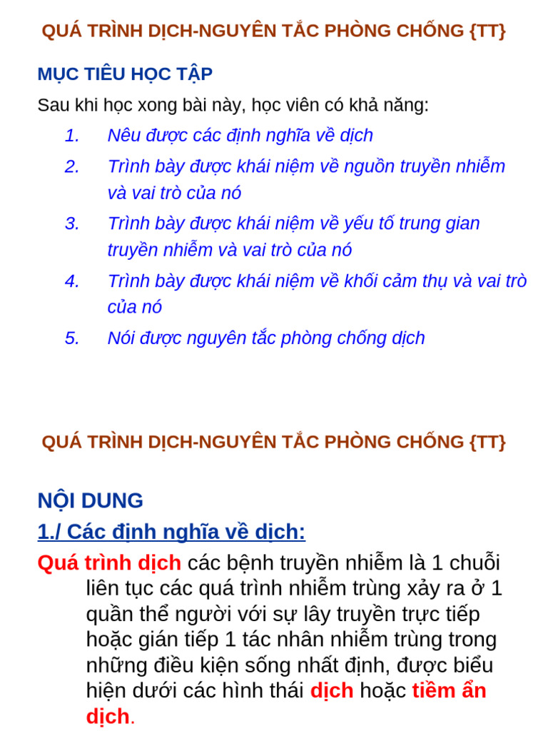 Dich Te Hoc Cac Benh Truyen Nhiem | PDF