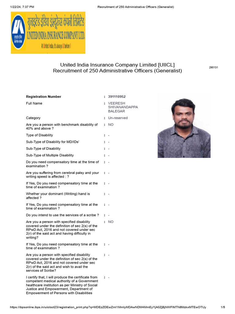 Recruitment of 250 Administrative Officers (Generalist) | PDF ...