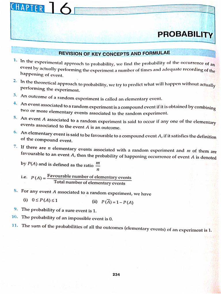 MCQ, Cbq&arq - Probability | PDF