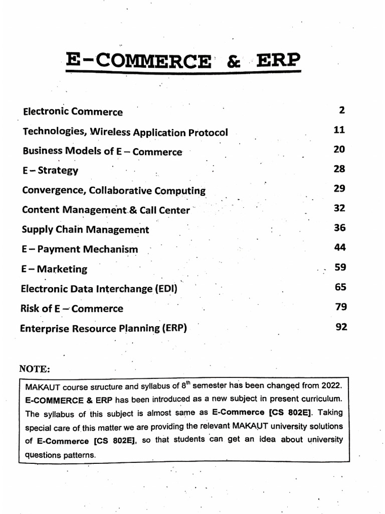 ECommerce and ERP | PDF