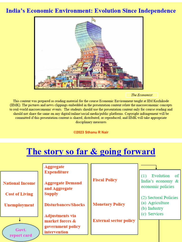 Session 15 & 16 - India's Economic Environment - Past - Pre-Read | PDF | Cost Of Living | Economics