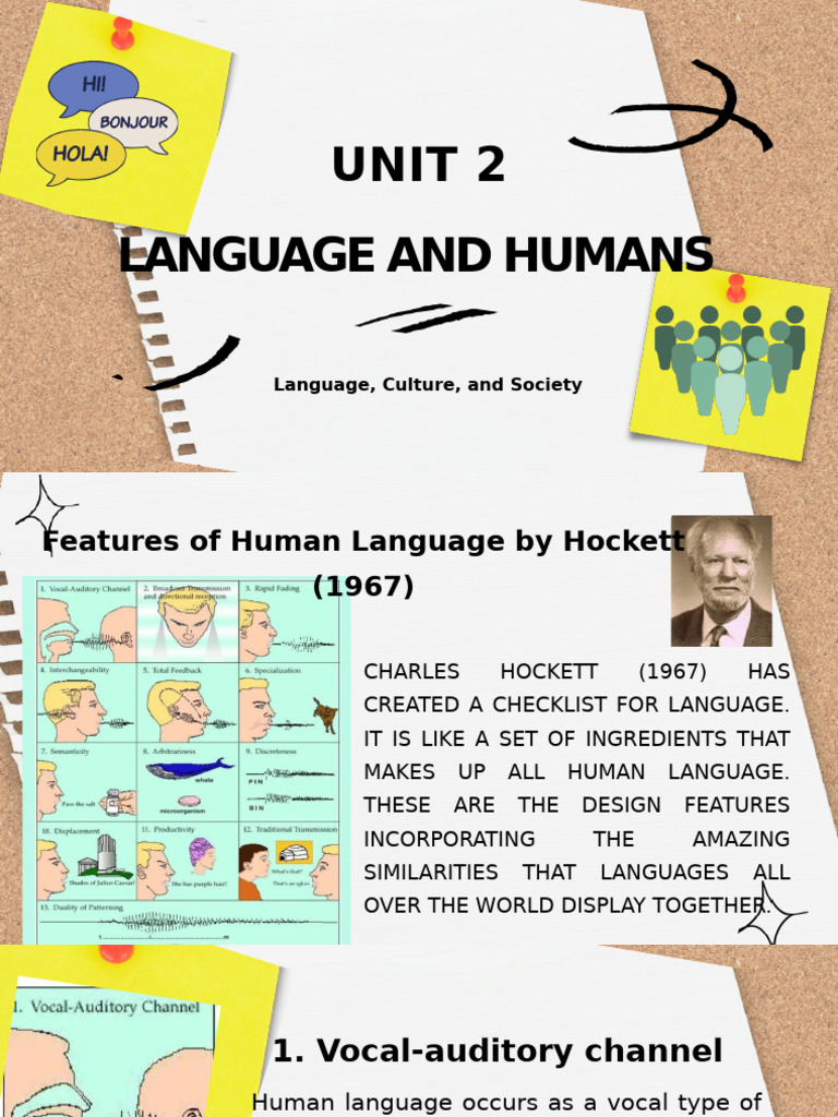 Unit 2-Language and Humans | PDF | Cognitive Science | Psychological Concepts