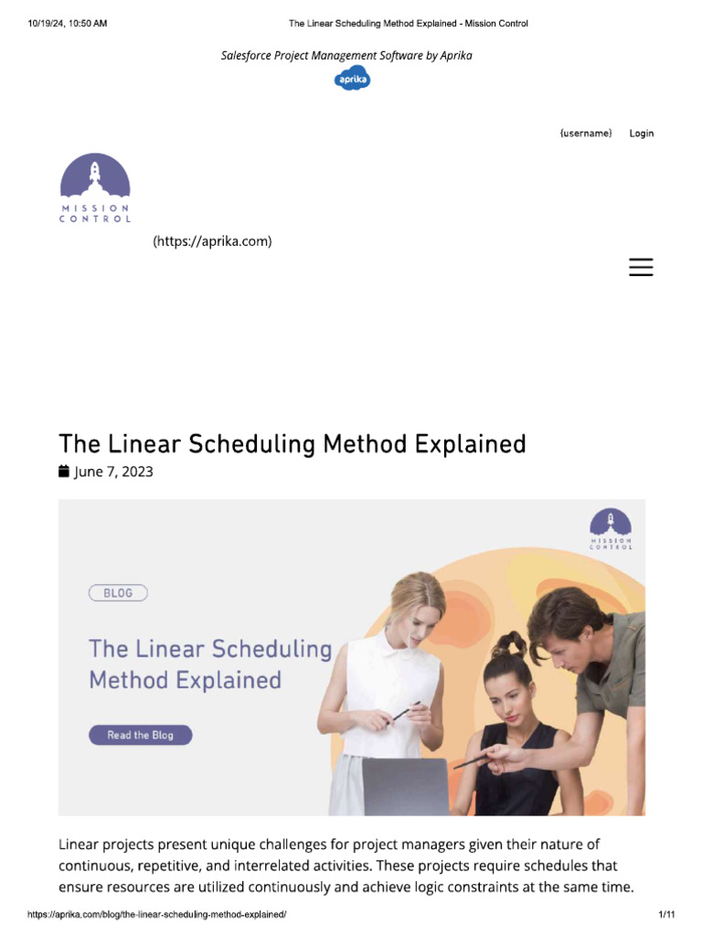 Linear Scheduling 1 | PDF