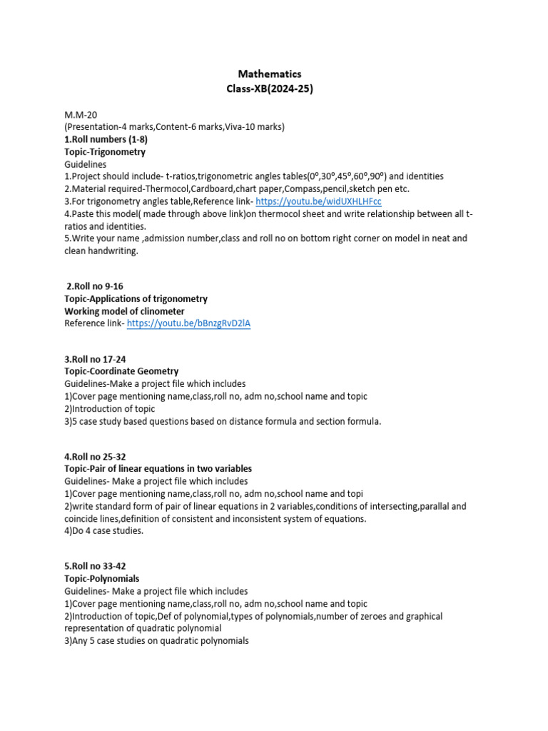 IA Math XB (2024-25) | PDF