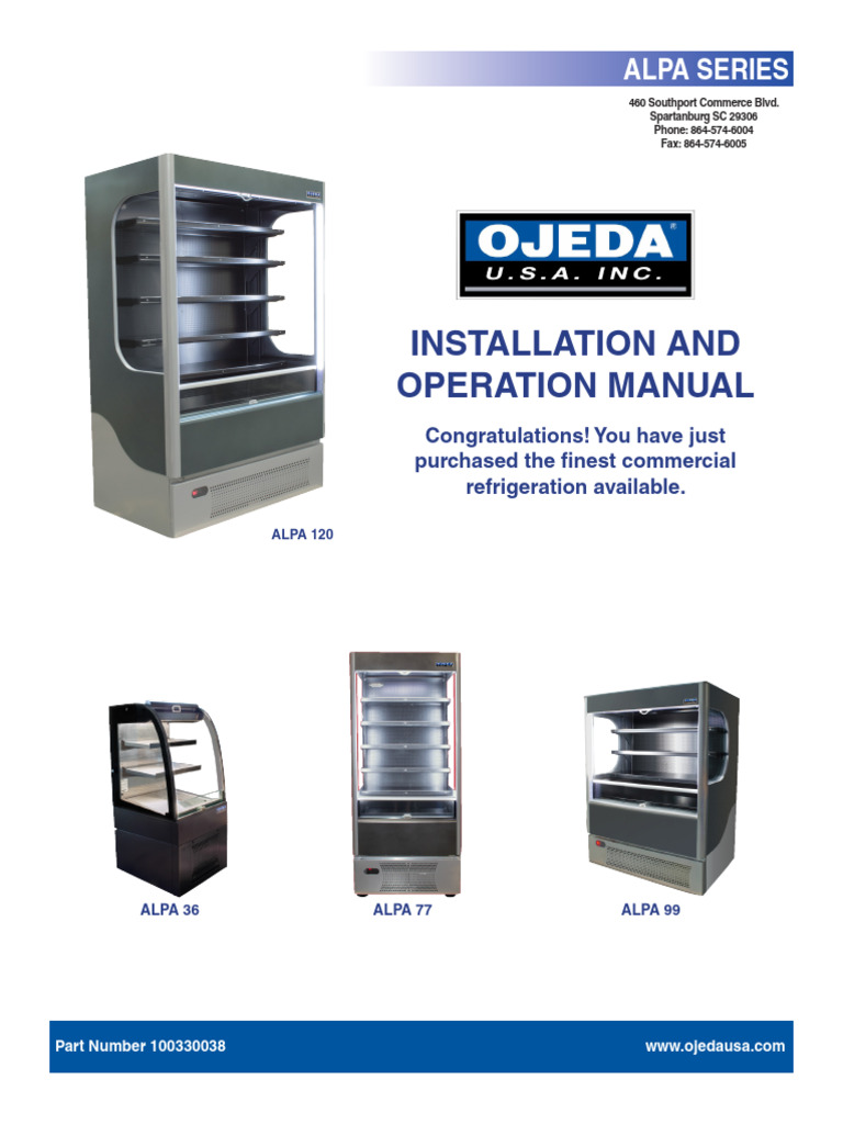 open_air_merchandisers_ALPa_user_guide_ojeda | PDF | Home Appliance | Ac Power Plugs And Sockets