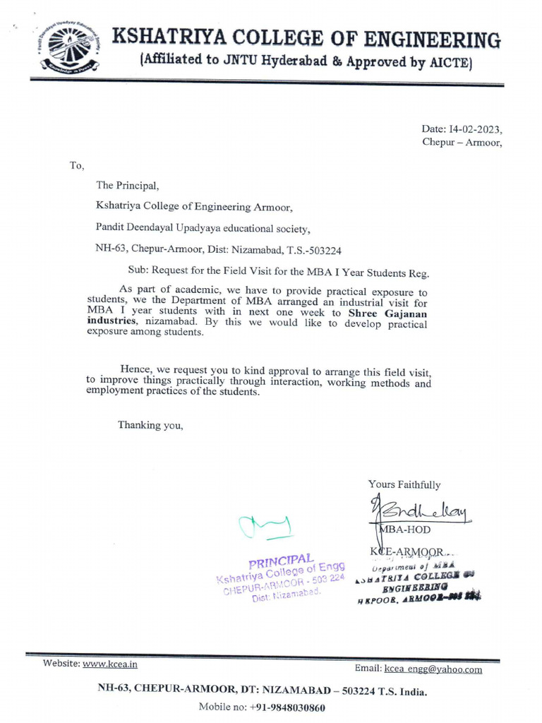 1 3 2 1-Field Visit - MBA | PDF